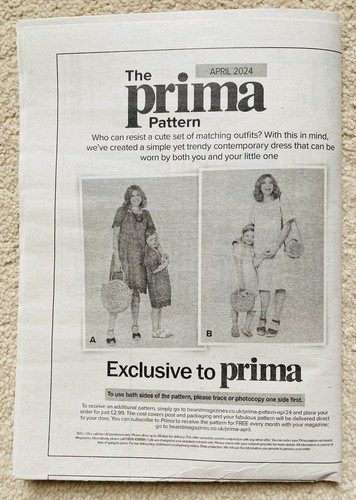 Prima Pattern - matching contemporary dresses for adult & child - April ...