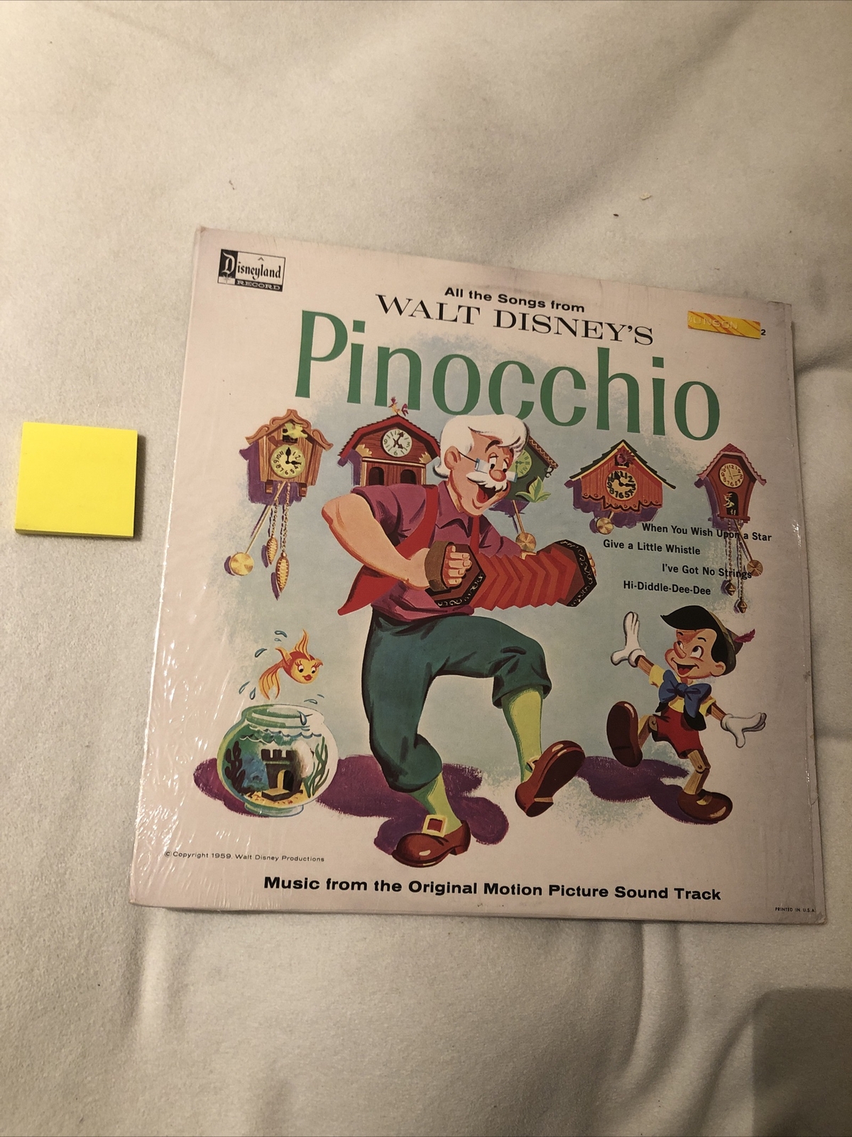 Walt Disney's Pinocchio Soundtrack 1963 Disneyland Vinyl LP | eBay