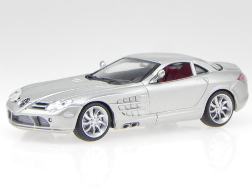 Mercedes C199 SLR McLaren 2003 silver diecast modelcar 2891022 Atlas 1: ...