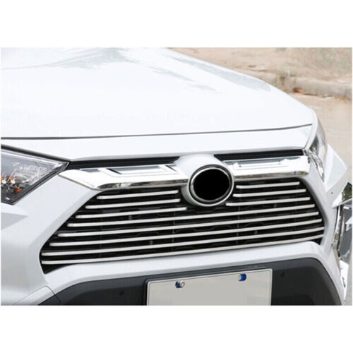 For Toyota RAV4 2019-2023 Chrome Front Grille Grill Cover Strips Clip ...