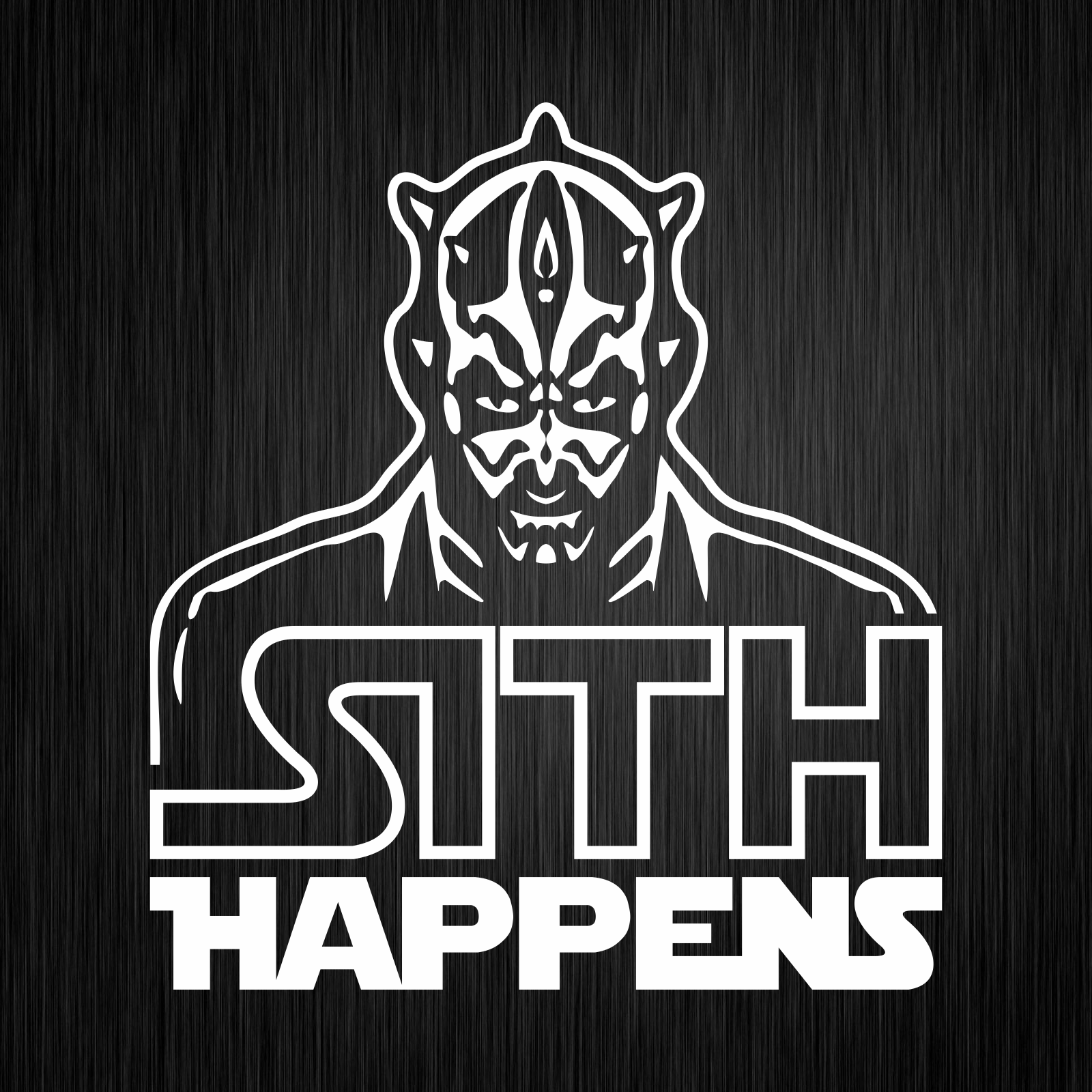 Sith Happens Star Wars Satire Darth Maul Weiß Auto Vinyl Decal Sticker ...