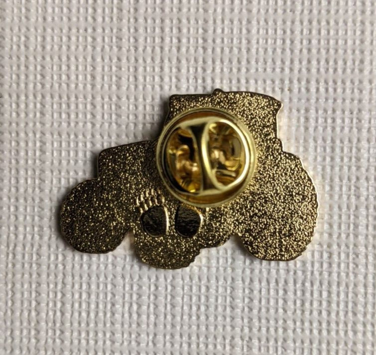 Enamel Farm Tractor Pin Orange Agriculture Machinery | eBay