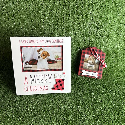 Malden Holiday Christmas Dog Frame & Ornament Set Open Box | eBay