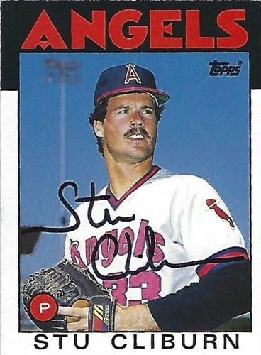 Autographed/Signed 1986 Topps #179-Stu Cliburn California Angels | eBay