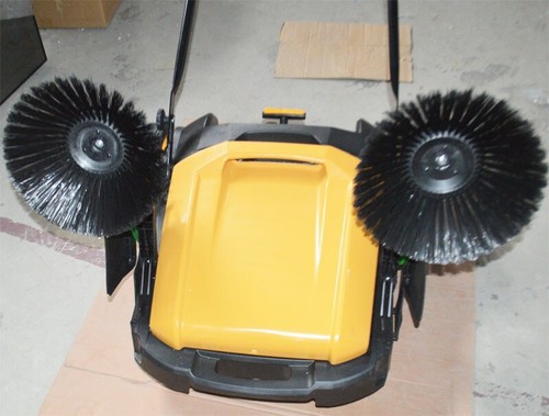 TECHTONGDA Triple Brush Push Power Sweeper Pavement Sweeper 39.5inch ...