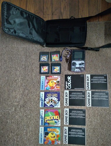 Nintendo GameBoy Color Handheld Console - Atomic Purple With Case ...