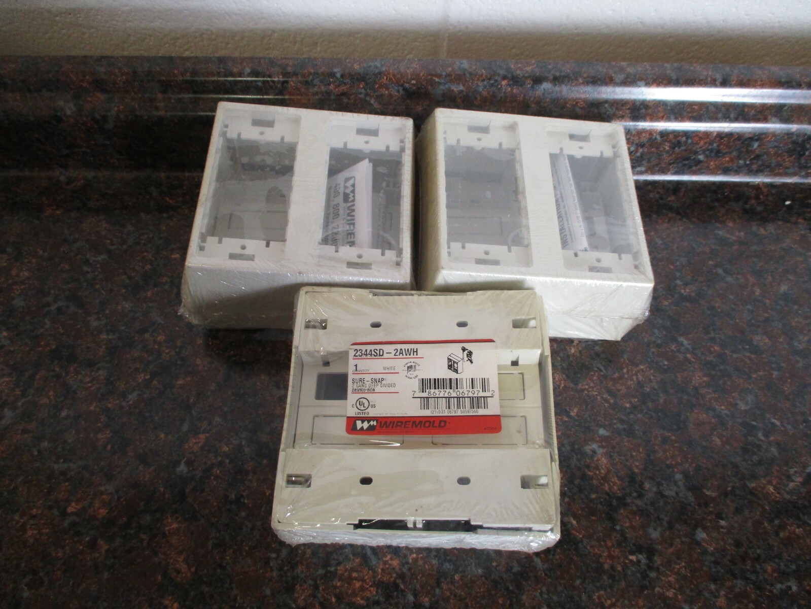 LOT OF 3 NEW WIREMOLD 2344SD-2A 2-Gang Deep Divided Box FREE SHIPPING ...