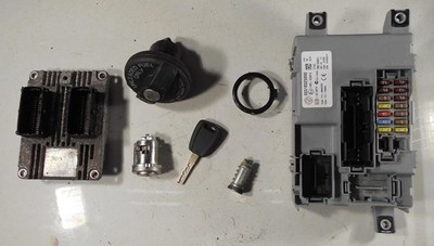 FIAT 500 LOCK SET POP 1.2 8v ECU FUSE BOX IMMOBILISER BCM | eBay UK