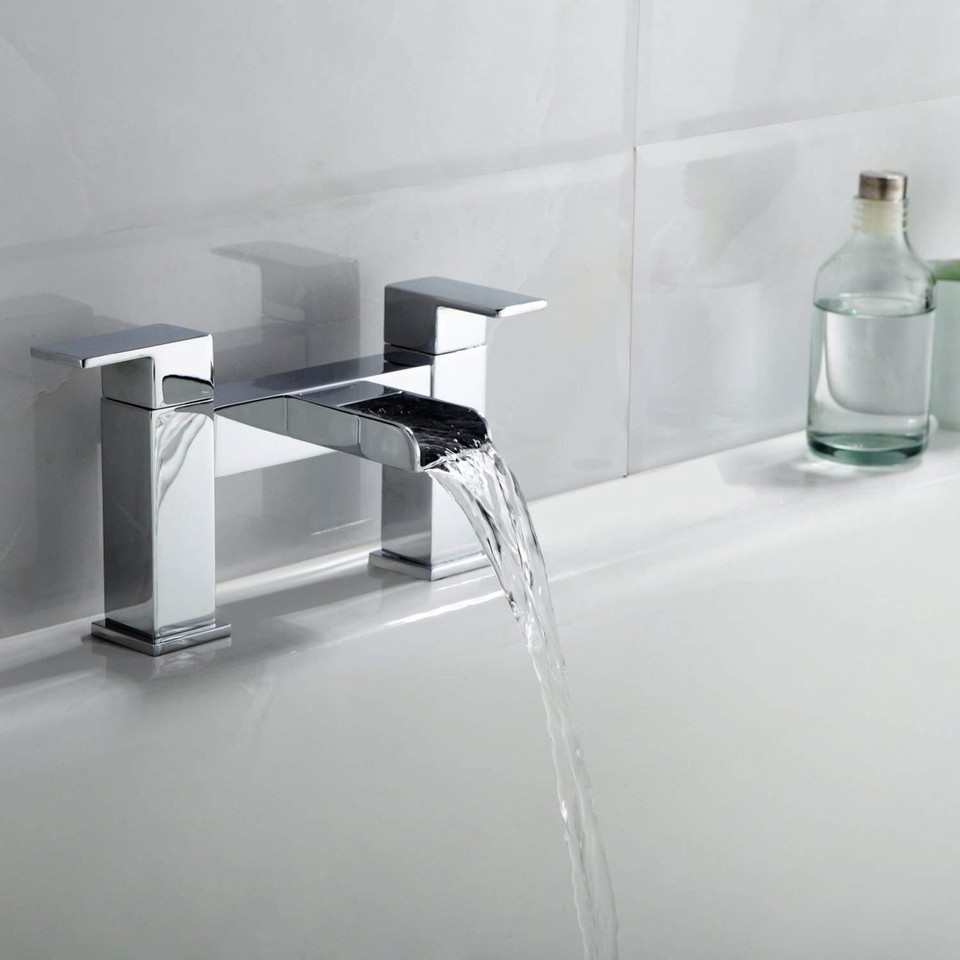 Waterfall Bathroom Taps Chrome Basin Mixer Bath Filler Shower Deck Tap ...