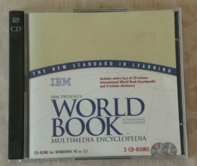 1997 IBM World Book Multi Media Encyclopaedia CD Rom Computer Windows ...