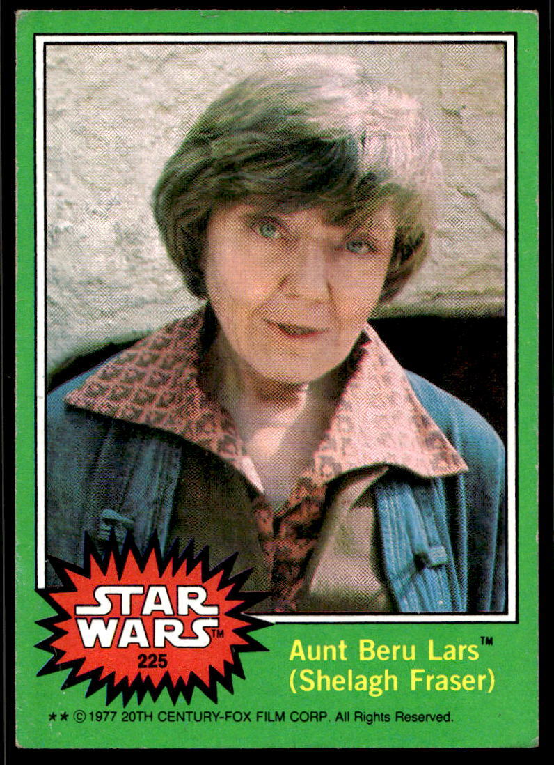 1977 Topps Star Wars 225 Aunt Beru Lars Shelagh Fraser Trading Card | eBay
