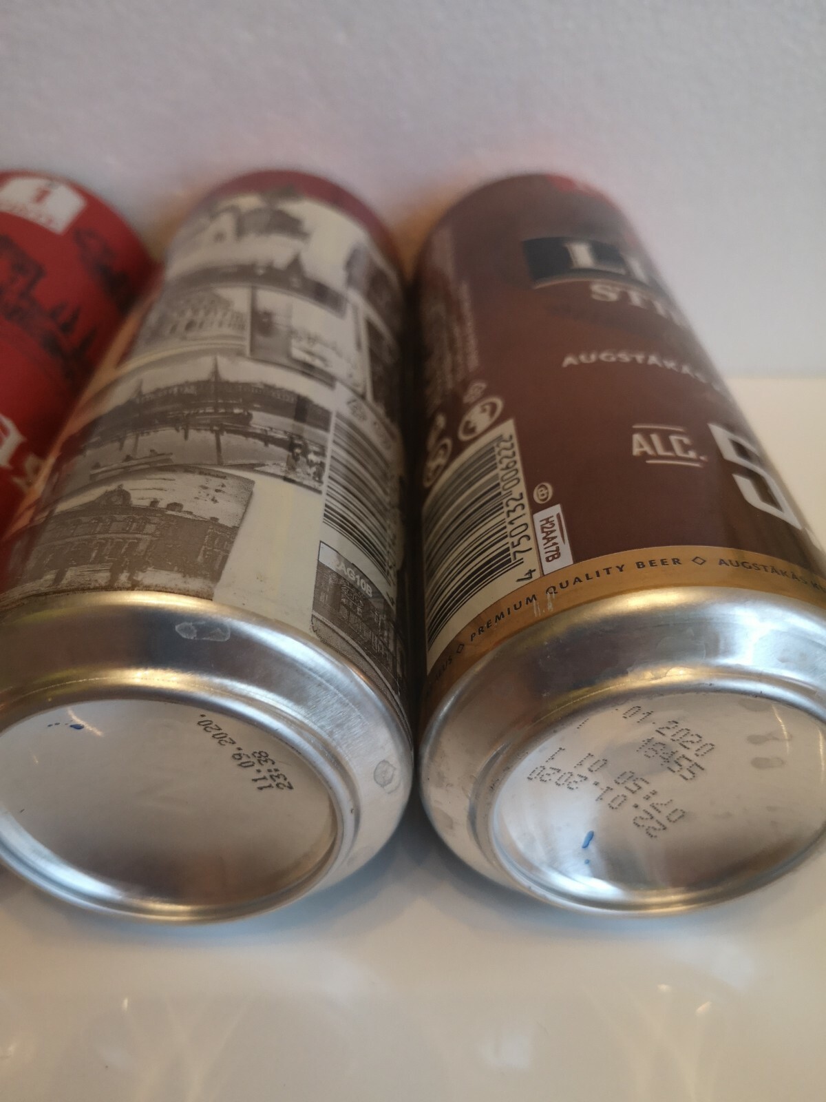4 CANS set aluminium bier beer cerveza alus 1 pinte bierdose empty ...