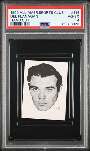 PSA 4 DEL FLANAGAN 1955 ALL-AMERICAN SPORTS CLUB #114 GRADED VG-EX ...