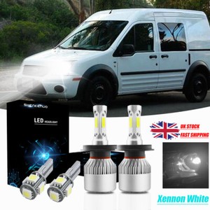 Ford Transit Connect 100w Super White Xenon Main High/Low/LED Side ...