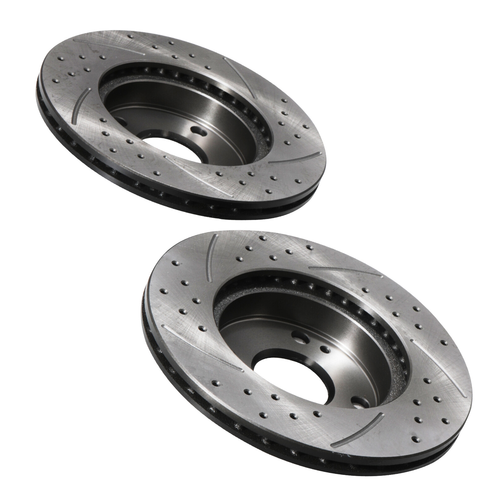 FRONT DRILLED GROOVED 235MM BRAKE DISCS FOR MAZDA 323 121 1.6 1.8 16V 1 ...