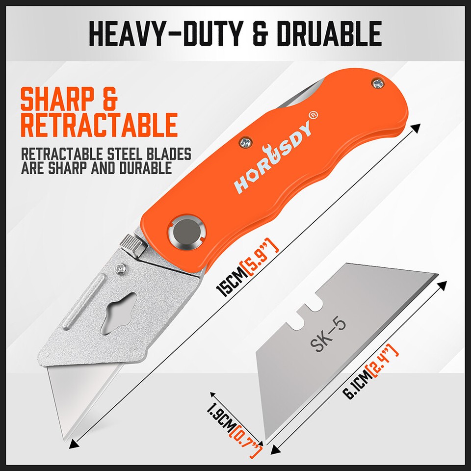 14 Pack Folding Utility Pocket Knife Box Cutter With Lock Blade Color ...