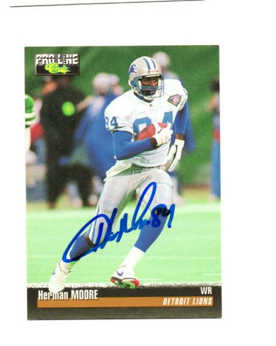 Herman Moore Detroit Lions signed autographed 1995 Classic ProLine ...