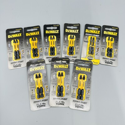 9 Pack x2pc DEWALT FlexTorq T20 Impact Driver Bit DWA2TX20IR2 New | eBay