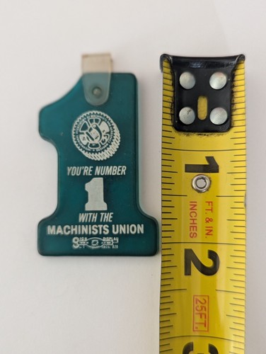 Vintage Key Chain Keychain Key Fob You're Number 1 Machinists Union ...