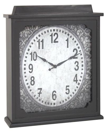 Retro Dark Brown Wooden Mantel Clock | eBay UK