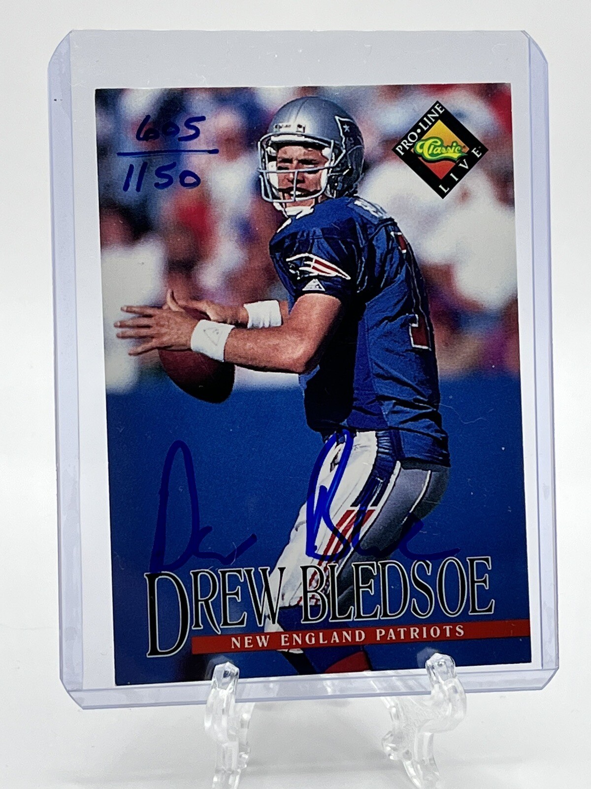 1994 Classic Games Pro Line Auto 0605/1150 Drew Bledsoe New England ...