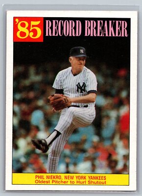 1986 Topps 1985 Record Breaker #204 Phil Niekro New York Yankees HOF | eBay