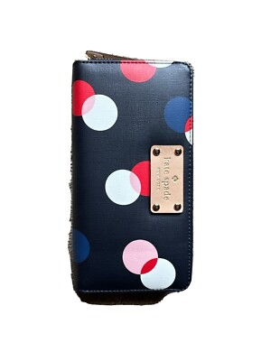 Kate Spade New York Zip Around Dots Wallet | eBay