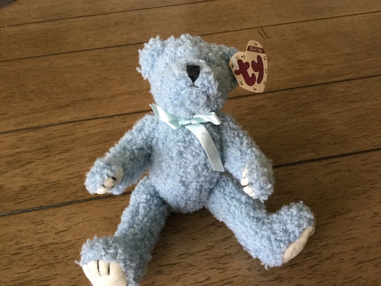 Vintage Retired Ty Attic Treasures Plush Jointed Blue Bear "Bluebeary ...