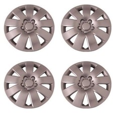 Set 4pc Chrome Hub Caps Fits Steel Wheels 15" With Metal Clips Wheel ...