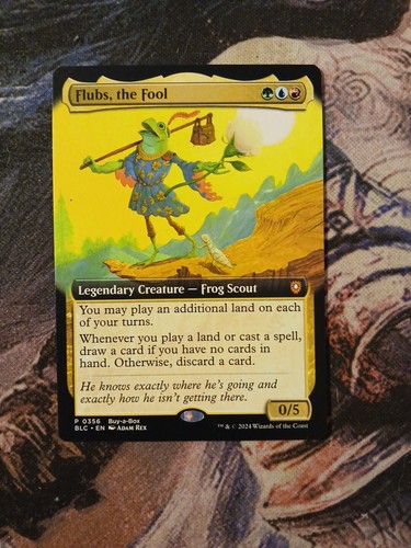 Flubs The Fool Borderless Buy A Box Promo In Hand | eBay
