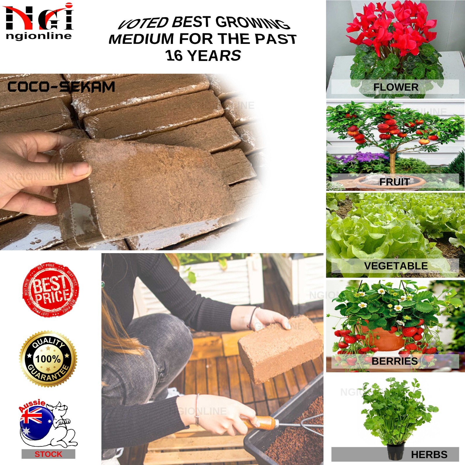 COCONUT COIR COCO PEAT HUSK FIBER COMPOST SOIL HYDROPHONICS SUBSTRATE ...
