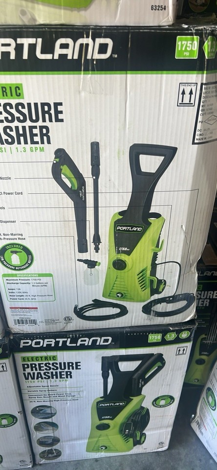 PORTLAND 1750 PSI Electric Pressure Washer – Portable w/ 20ft Hose | eBay