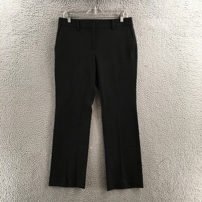 Talbots Barely Bootcut Dress Pants Womens 8P Black Mid Rise Flat Front ...