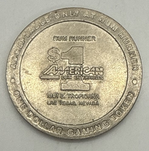 Rum Runner $1 Slot Casino Route Token Las Vegas Nevada American Coin ...
