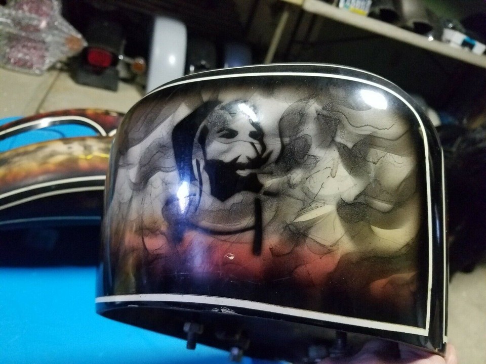 BSA NOS Old Skool Paint Job Zig Zag Man Gas Tank Fenders Chopper ...