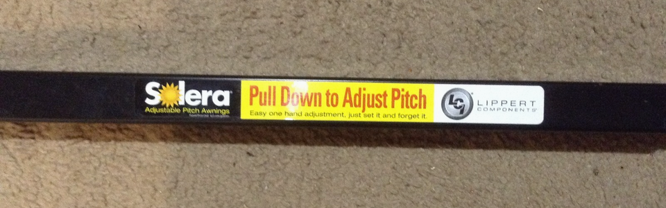 LIPPERT LCI SOLERA ADJUSTABLE PITCH ARM FOR 69" RV AWNING ARM 31-9/16 ...