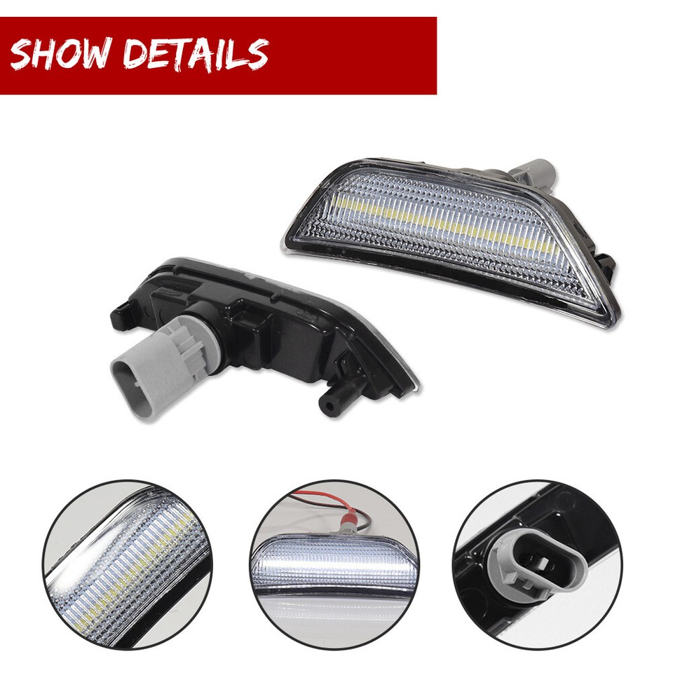 For 2021-2024 Kia K5 Gen5 DL3 Clear White LED Front Side Marker Lights ...
