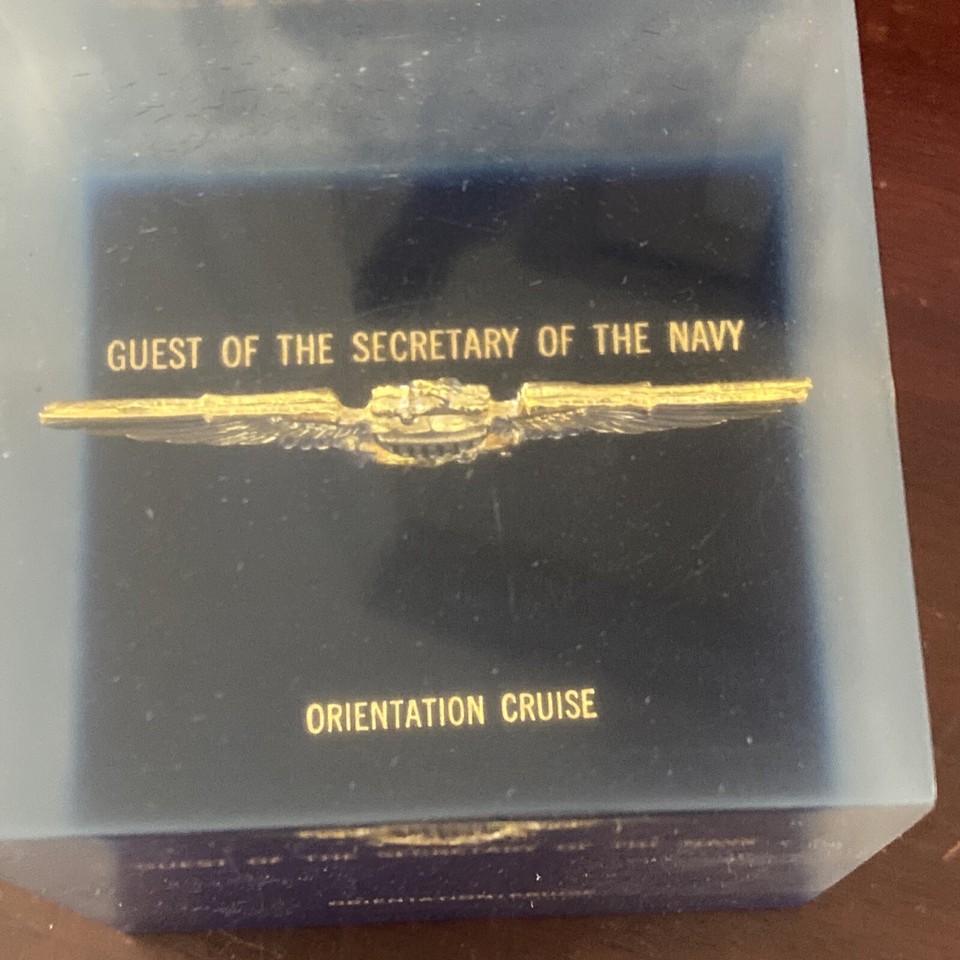 Guest of the Secretary of Navy Fly With The Fleet Acrylic Paperweight | eBay