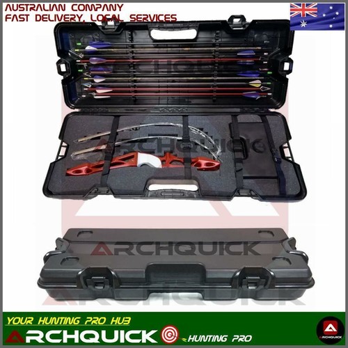 New Recurve Bow Hard Case Archery Hunting Bow Storage 20 Arrows Holder ...