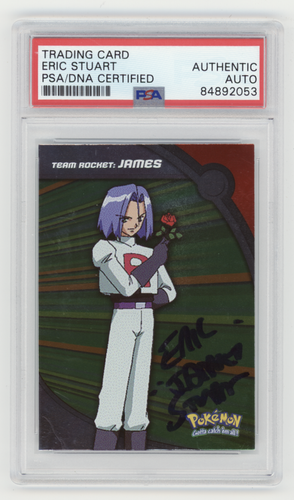 PSA Signed Eric Stuart Team Rocket James HV4 Holo Pokemon Topps Series ...