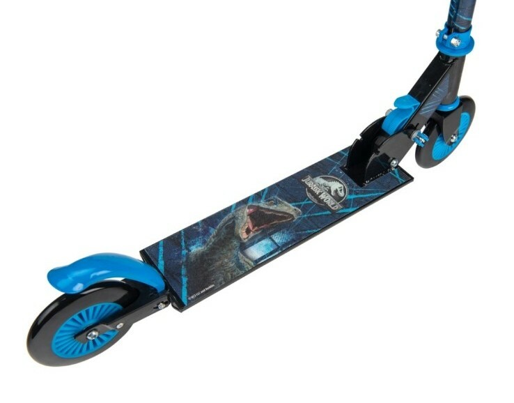 NEW Blue Jurassic World INLINE Scooter Push Ride Outdoor Garden Boys ...