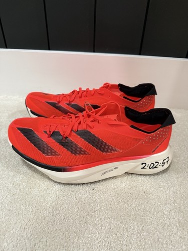 Adidas Adizero Adios Pro 3 "Scarlet Black" Red Running Shoes Mens Sz 9. ...