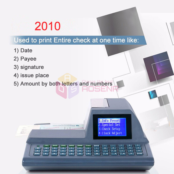 Intelligent Automatic Full-Keyboard Check Printing Printer Cheque ...