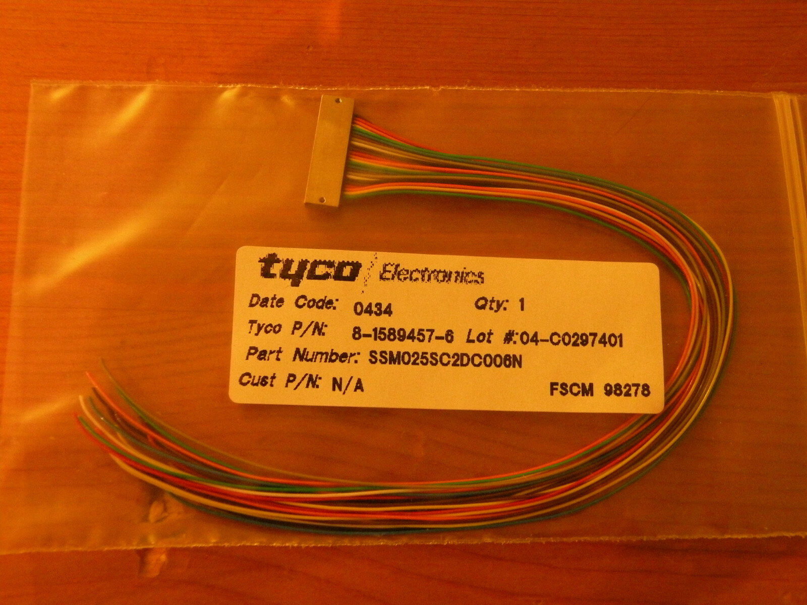 Tyco TE Connectivity Wired Nanonics Strip Connector 25 Position ...