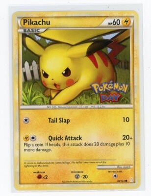 Pokemon Pikachu Pokemon Day Rare Promo 78/123 | eBay