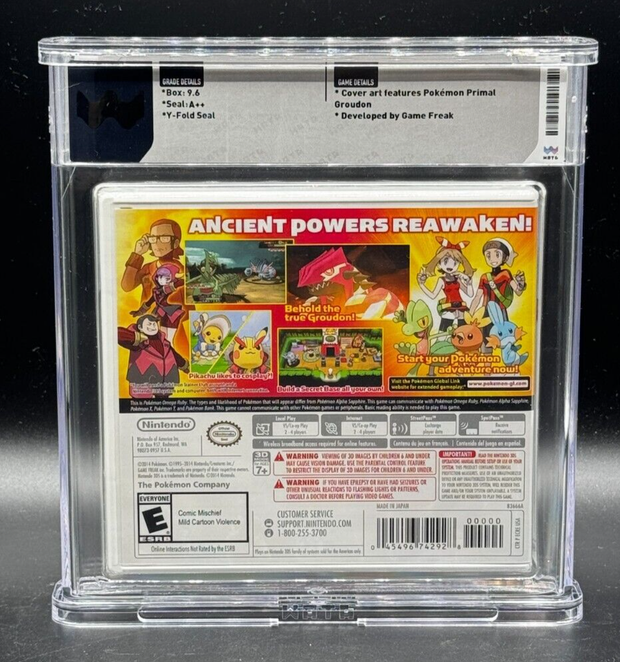 Pokemon Omega Ruby Nintendo 3DS 2DS Early Print Sealed New WATA 9.6 A++ ...