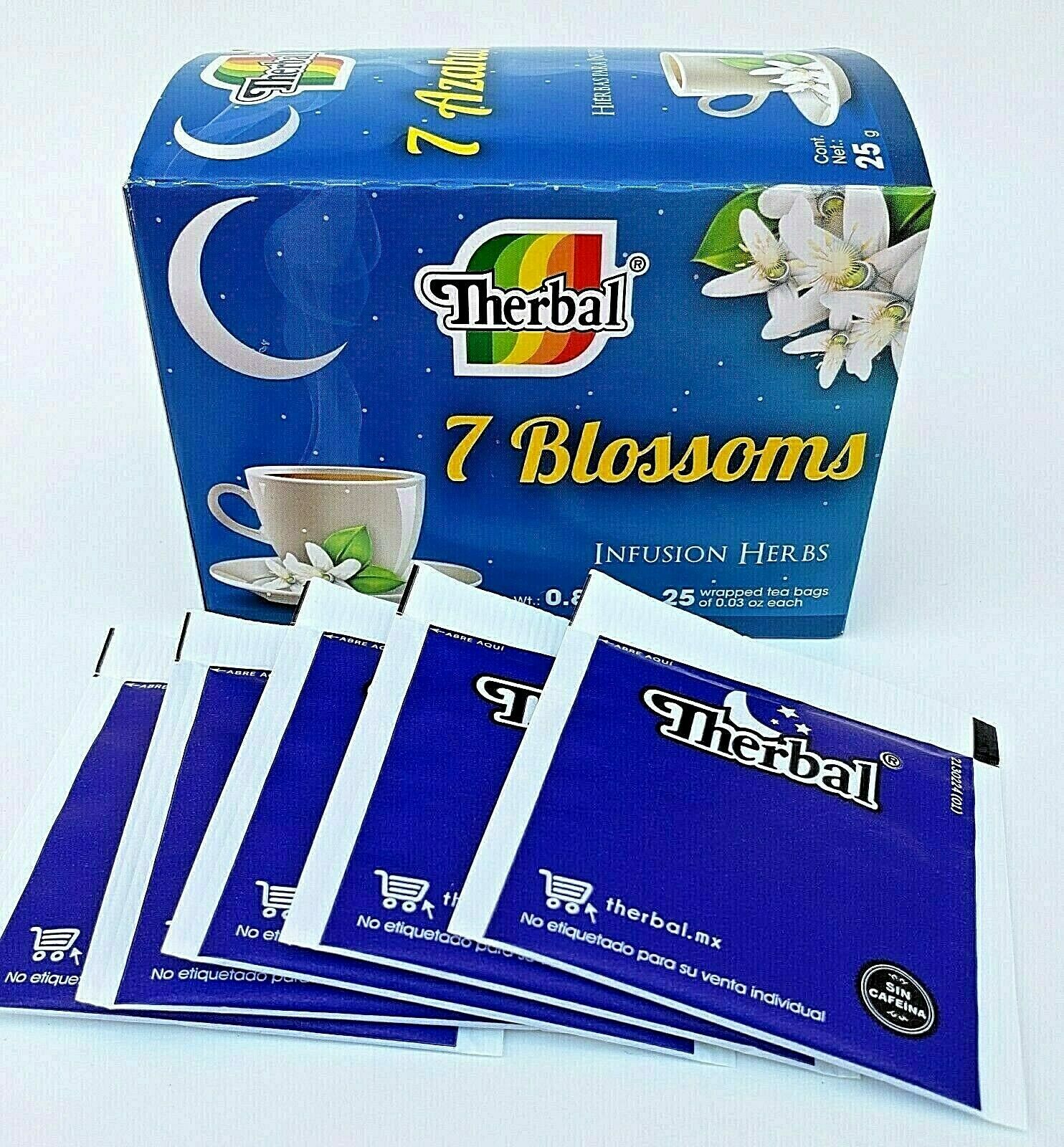 3 Packs TE DE 7 AZAHARES 75 BAGS 0.03 oz. EACH 7 BLOSSOMS Therbal Made ...