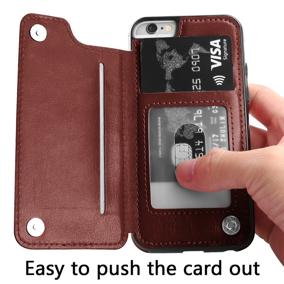 Leather Flip Wallet Card Holder Case For Apple iPhone 11 Pro XS Max X 8 ...