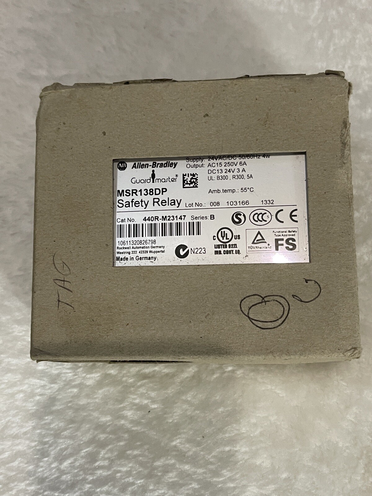 Allen-Bradley MSR138DP Guardmaster Safety Relay Series B 250v for sale ...