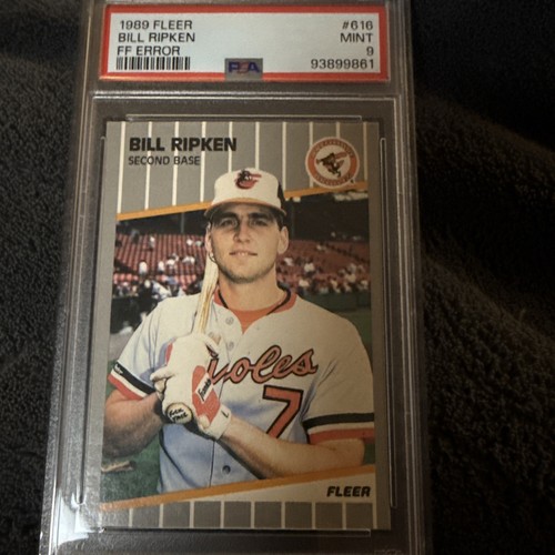 1989 Fleer Bill Ripken FF Error Variation Rare Rick Face Mint PSA 9 ...